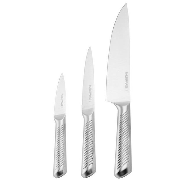 Farberware Professional 3-piece Forged Textured Stainless Steel Knife ...
