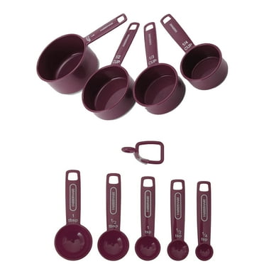 Farberware 9-Piece Plastic Measuring Cups and Spoons Set for Kitchen ...