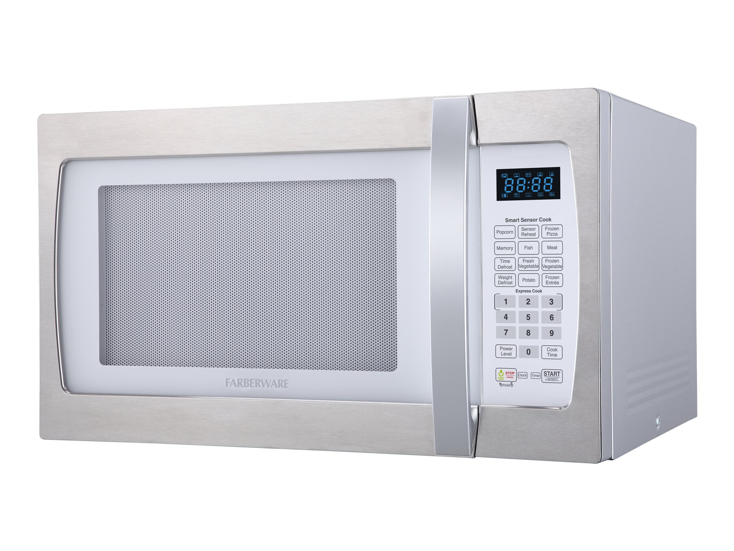 Farberware Smart Sensor Countertop Microwave Oven with LED Lighting ...