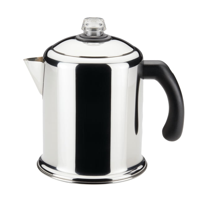 Farberware Stainless Steel 8 Cup Stovetop Coffee Percolator with Glass ...