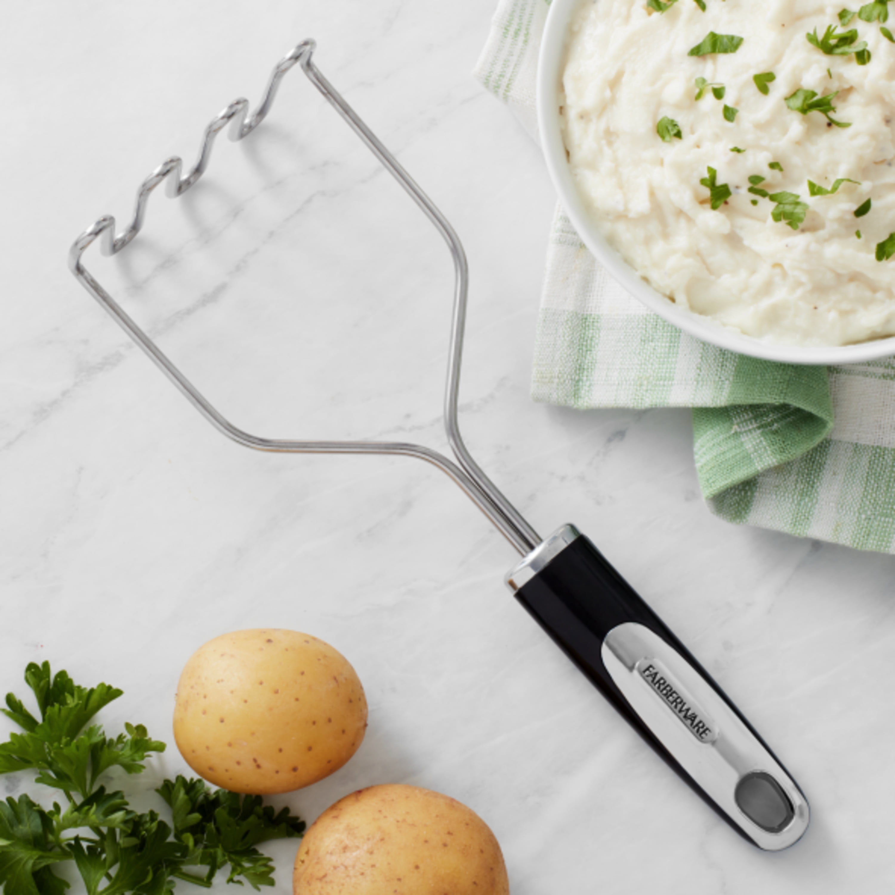 Farberware Stainless Steel Professional Potato Masher Durable Kitchen ...