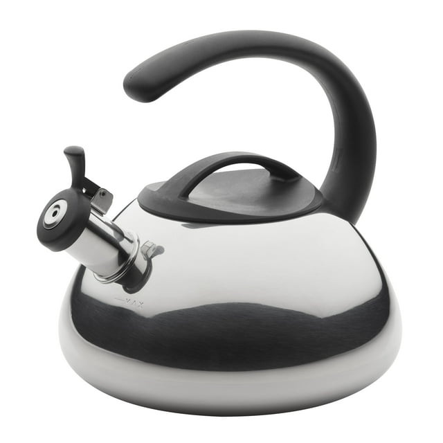 Farberware Stainless Steel Whistling Tea Kettle, 2.3 Quart, Silver ...