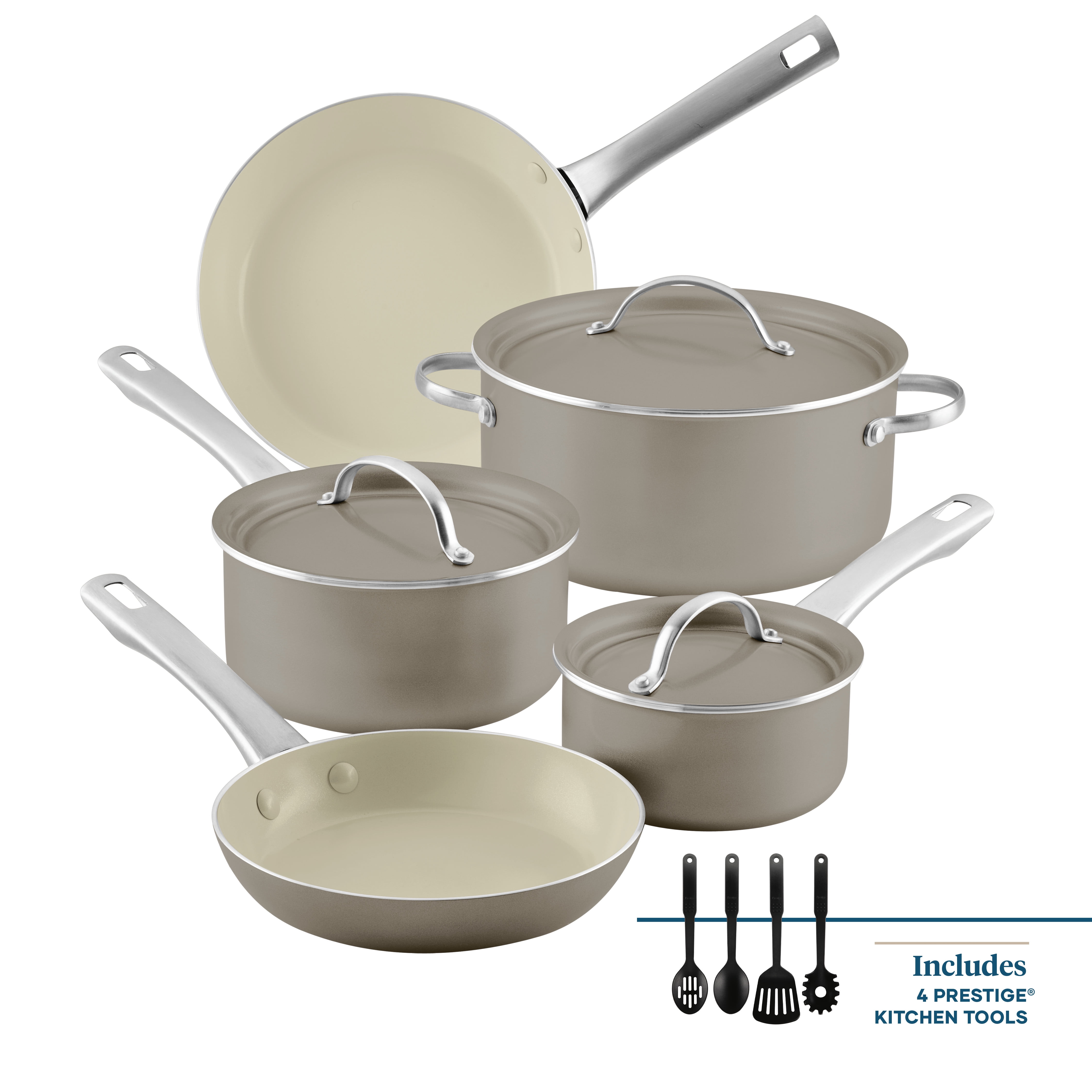 Farberware Vibrance 12 Pcs Ceramic Nonstick Cookware Set with Cooking ...