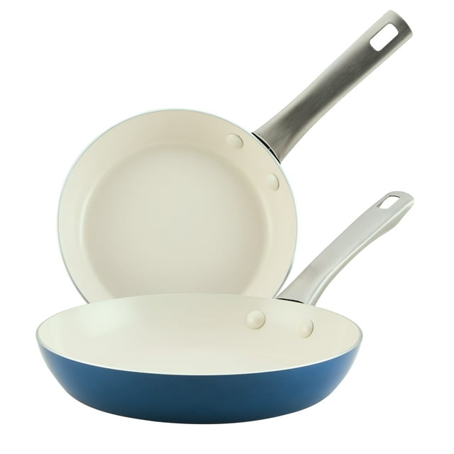 Farberware Vibrance Ceramic 2 piece set Nonstick Frying Pan, Blue ...