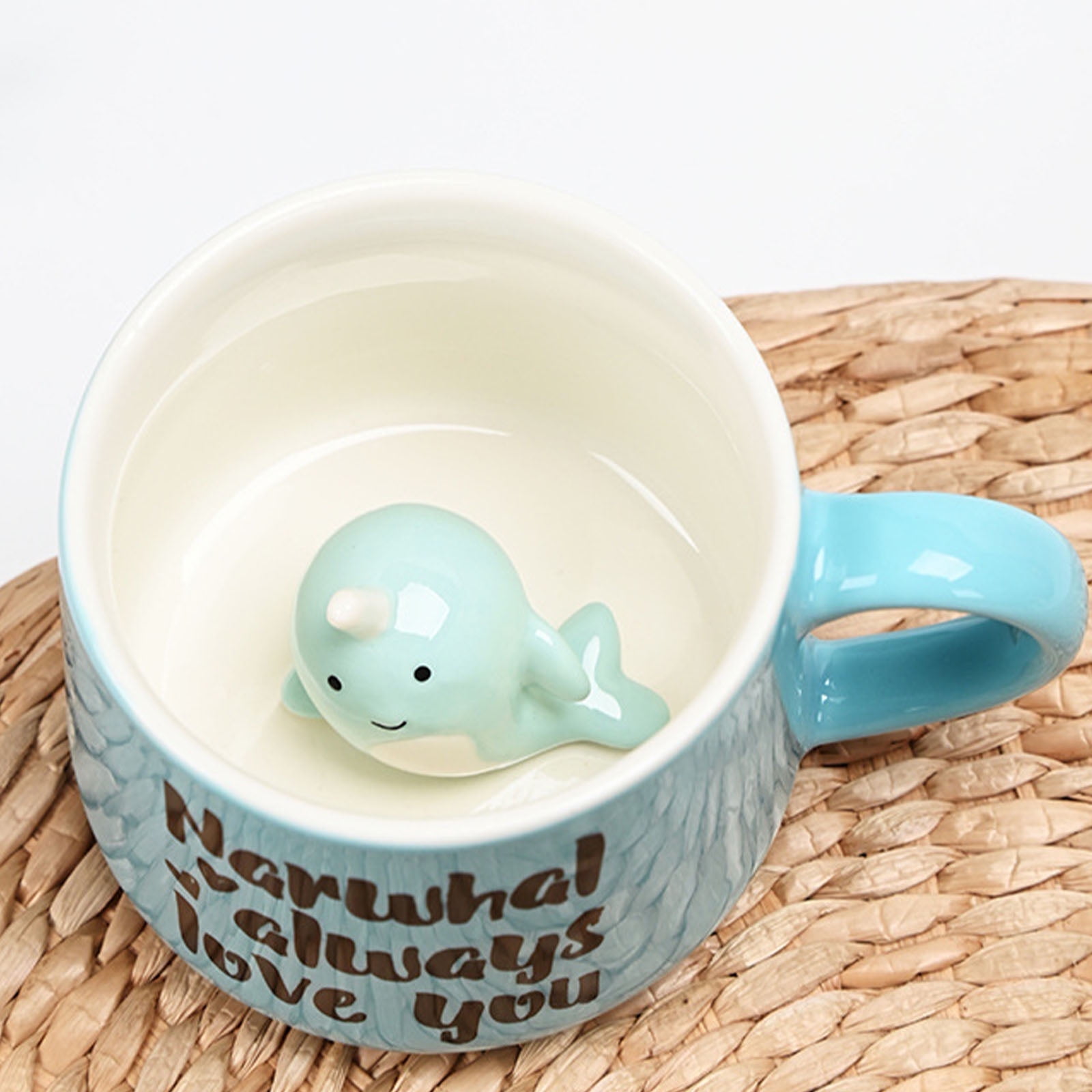 Farcauo Cute Whale Coffee Mug with Dolphin Inside Funny Coffee Mugs ...