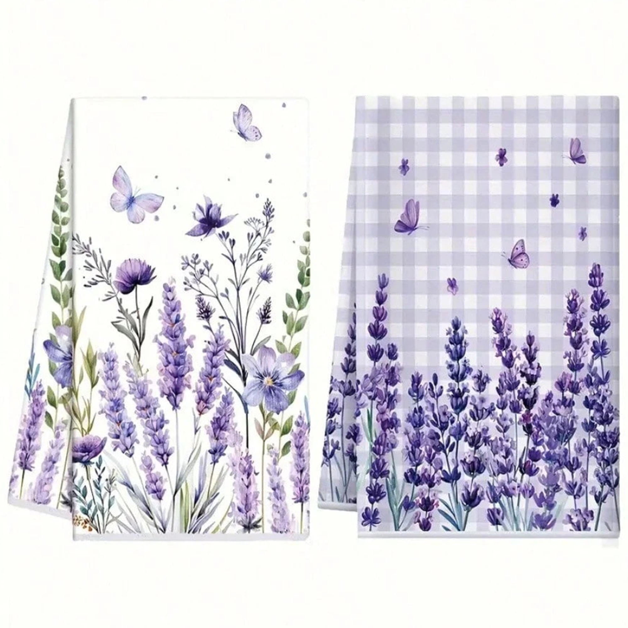Farcauo Purple Diamond Pattern Lavender 24*16 inch Microfiber Kitchen ...
