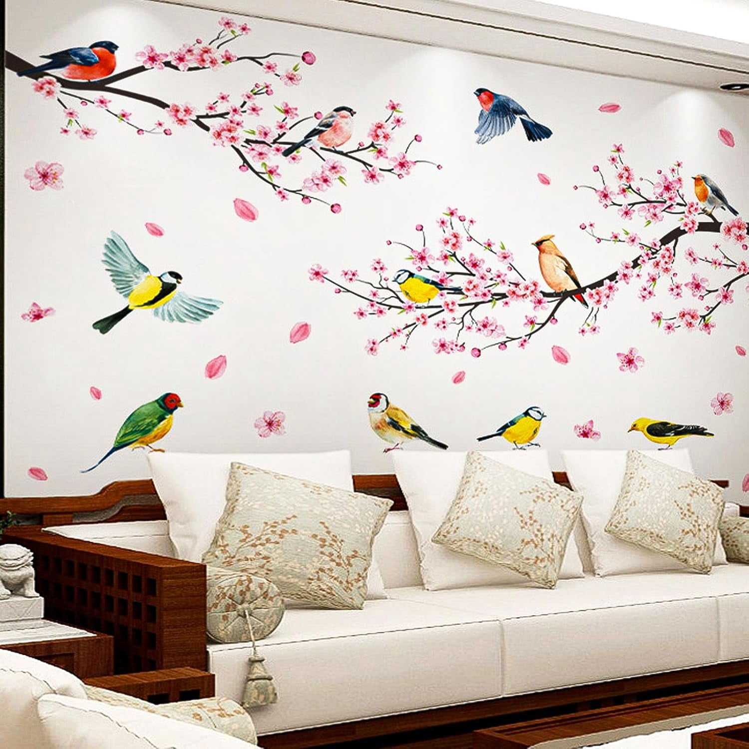Farcauo Wall Stickers & Murals Tree Wall Decals Peel and Stick Cherry ...