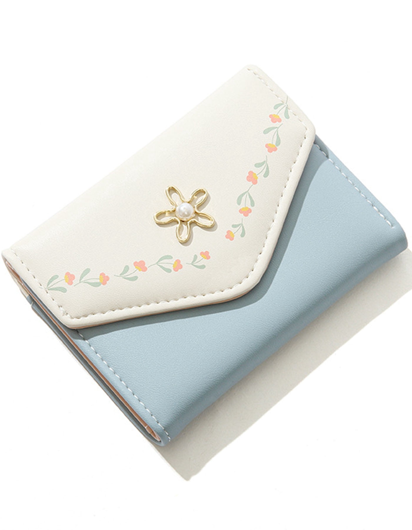 Farcauo Wallet Women Small Slim Wallets for Women Cute Blue Women's ...