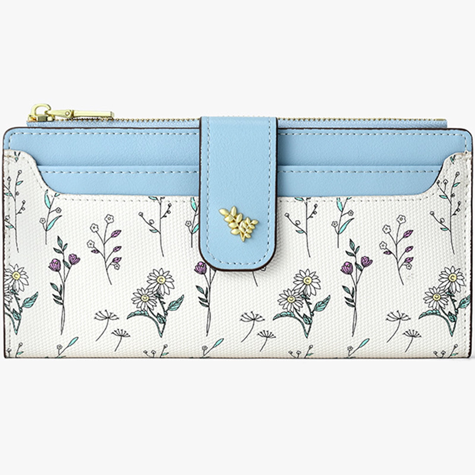 Farcauo Wallet Women Wallets for Women Cute Blue Women's Card Wallets ...