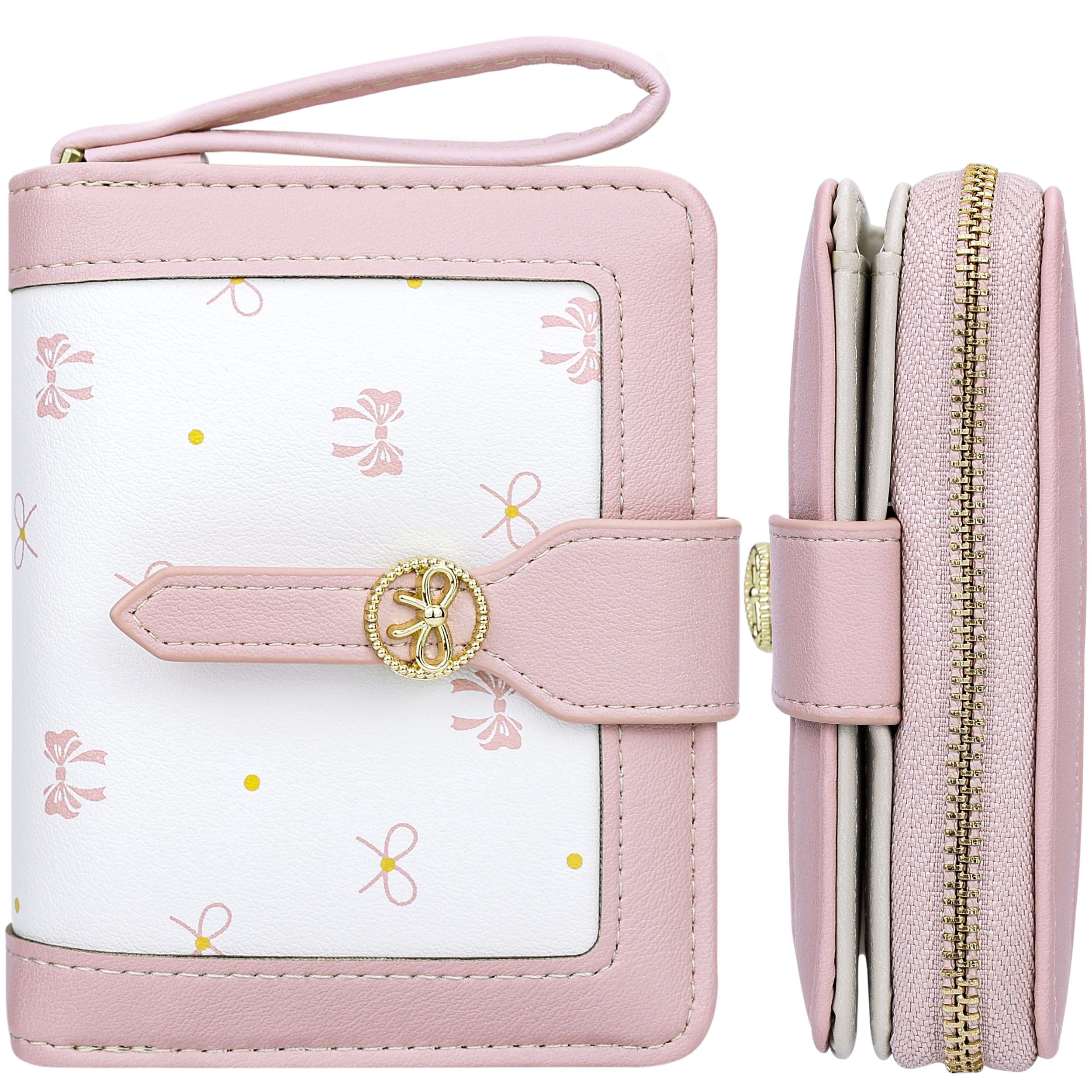 Farcauo Womens Wallet Cute Small Wallets for Women Pink Coquette Bow ...