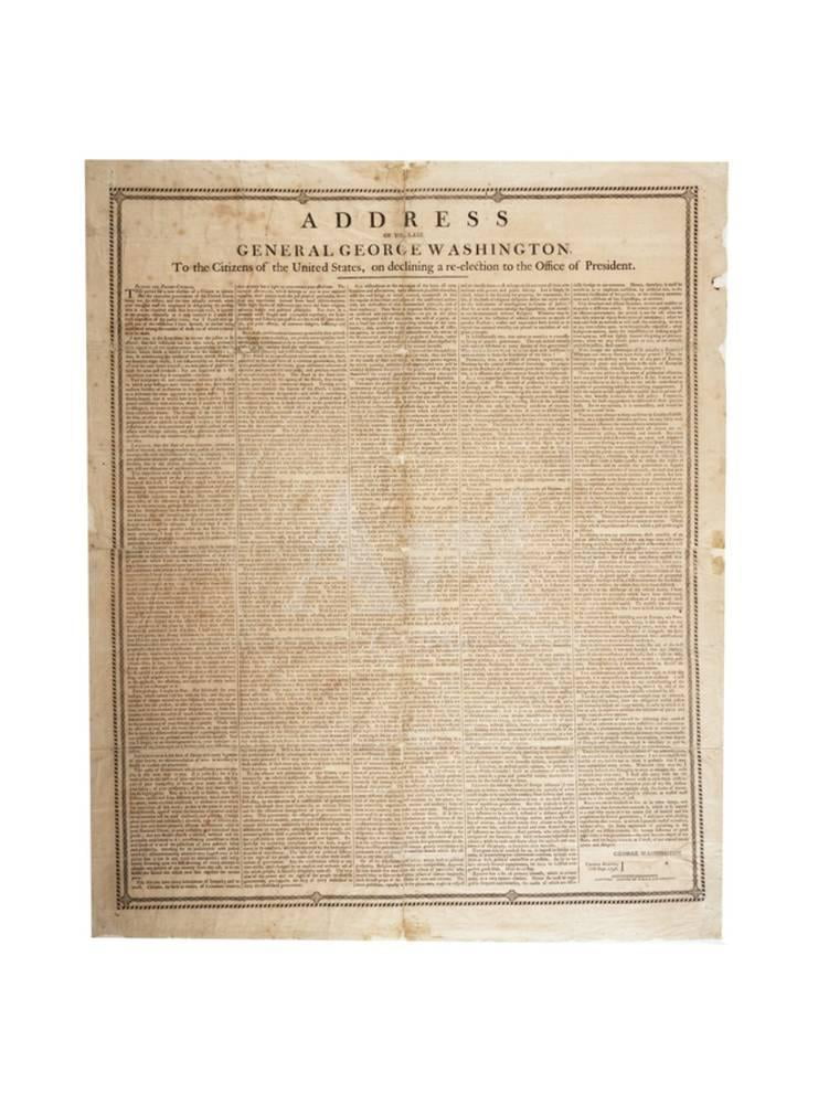 Farewell Address of the Late General George Washington, 17th September ...