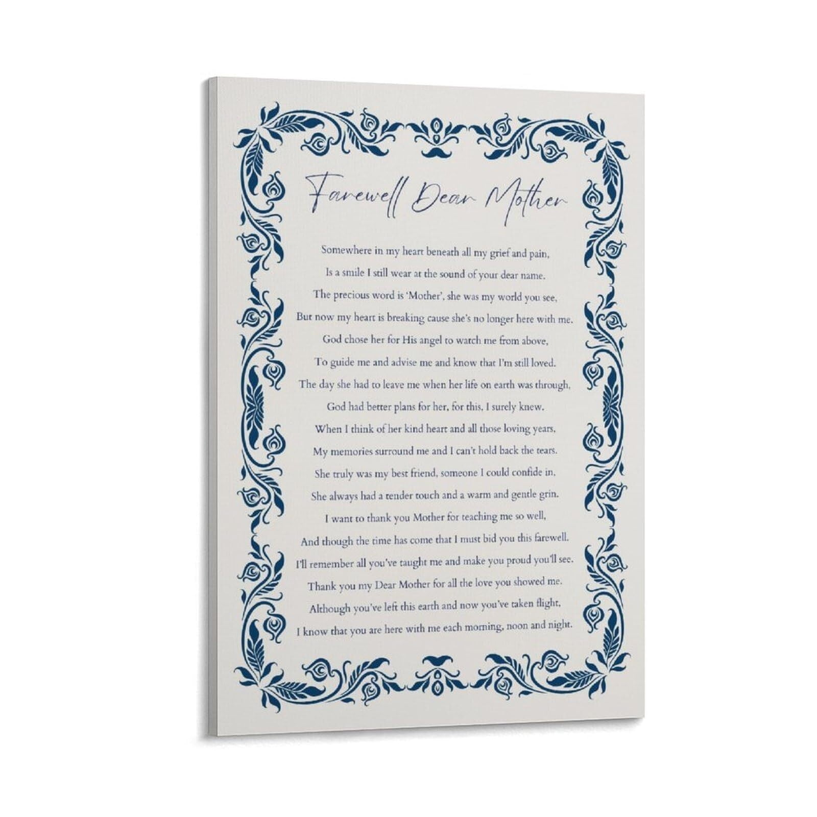 Farewell Dear Mother, Funeral Poem, Grief Quote, A Letter from Heaven ...