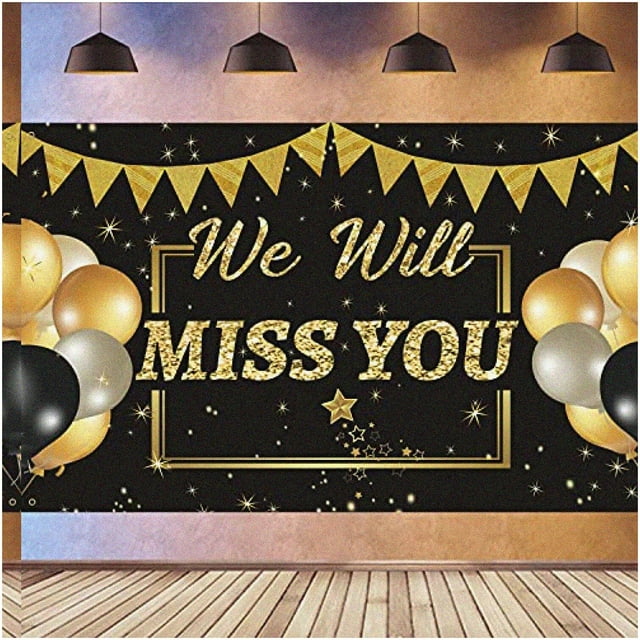 Farewell Fiesta: Elegant Black Gold Retirement & Graduation Party ...