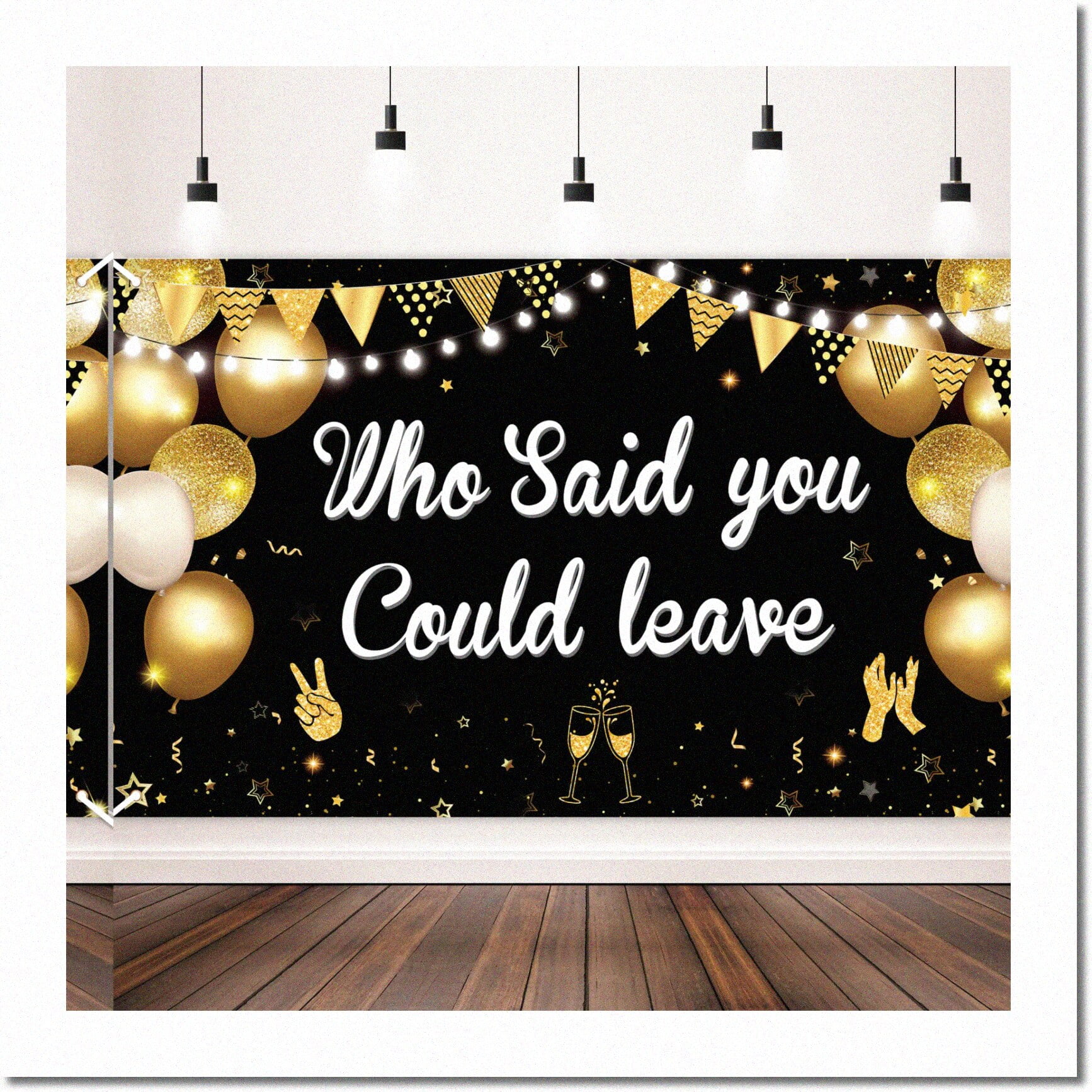 Farewell Fiesta: Retire in Style with our Golden Memories Backdrop ...