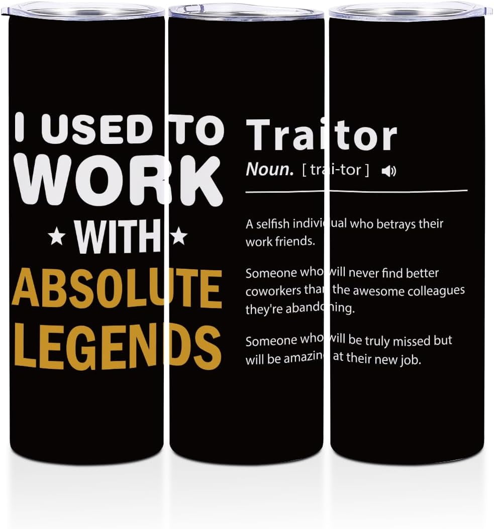 Farewell Gifts for Coworkers, Funny traitor Noun Stainless Steel ...