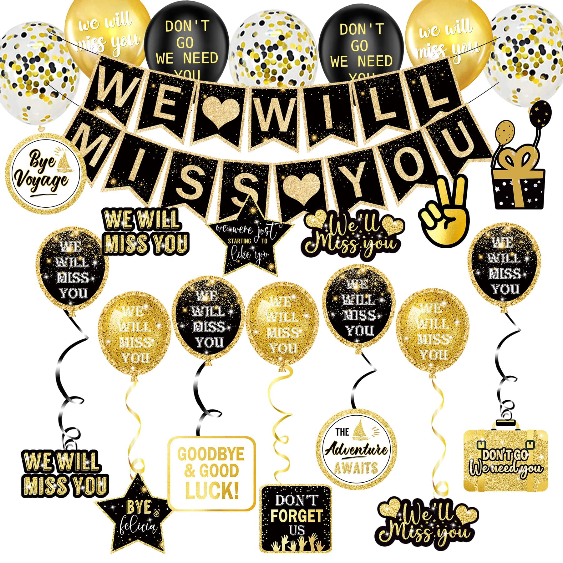 Farewell Party Decorations Supplies Kit, We Will Miss You Decorations ...