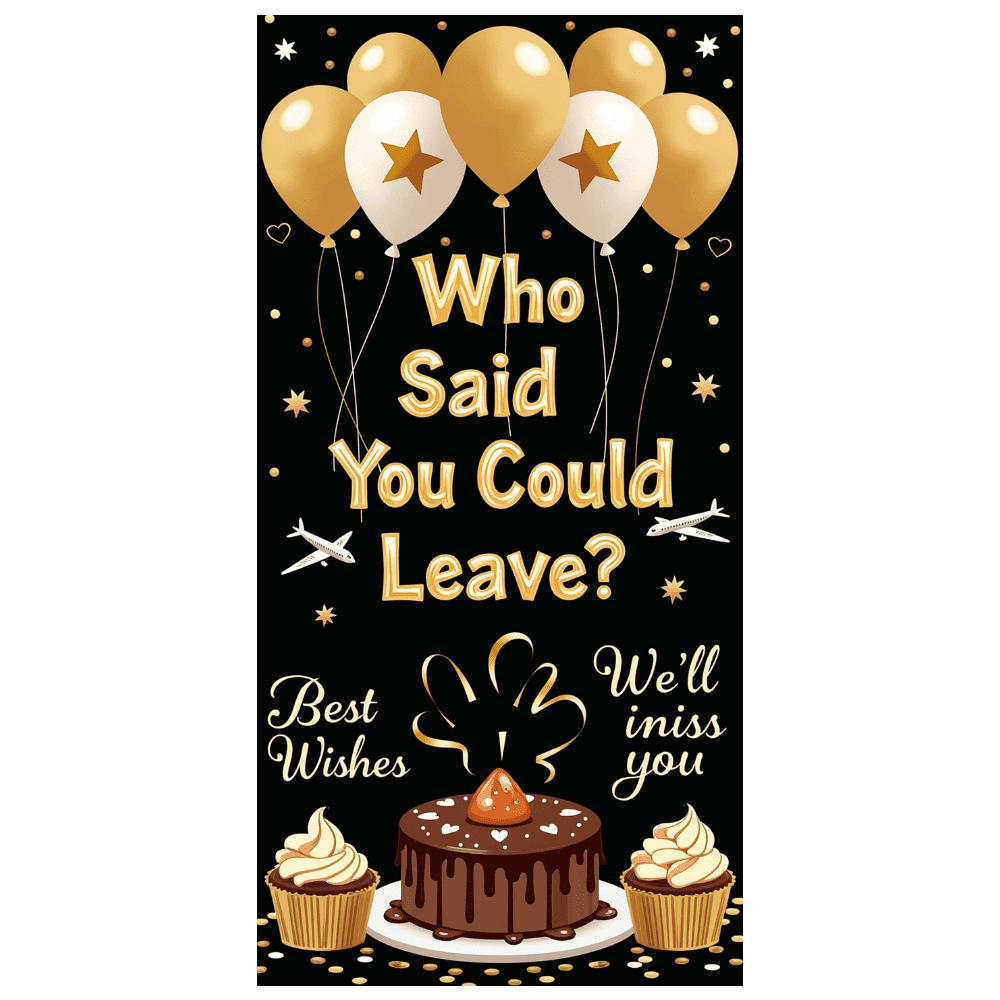 Farewell Party Event Decorations Best Wishes Celebration Banner with ...