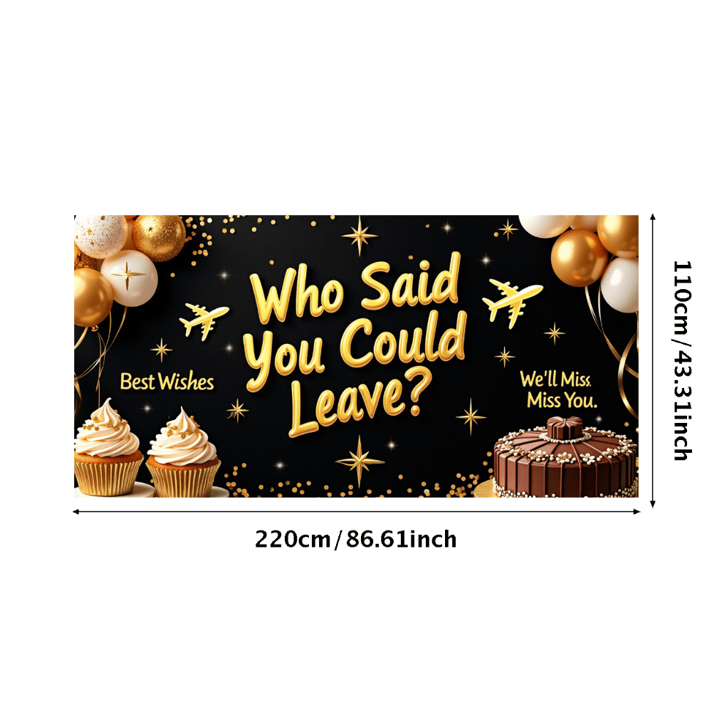 Farewell Party Event Decorations Best Wishes Celebration Banner with ...