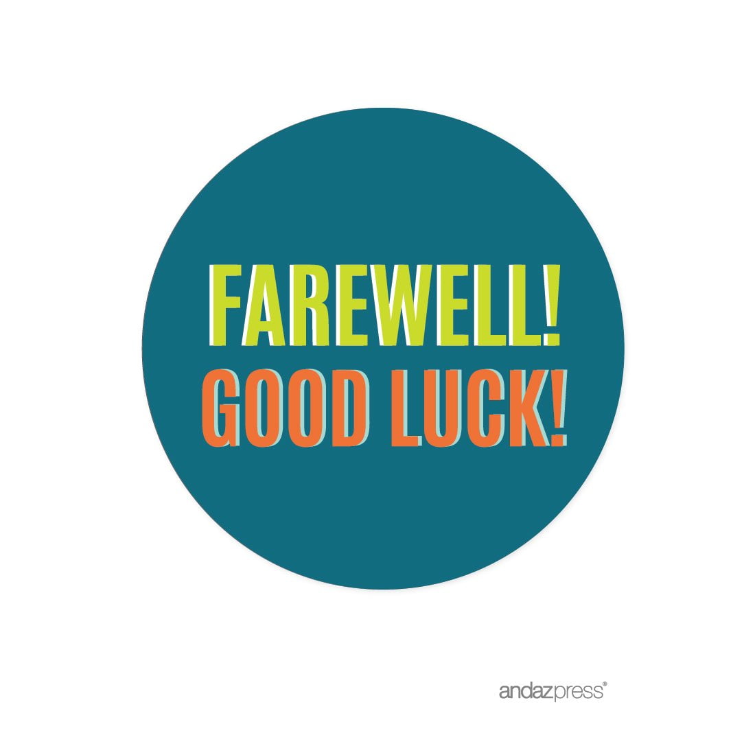 Farewell Retirement Party Decorations, Farewell! Good Luck!, Round ...