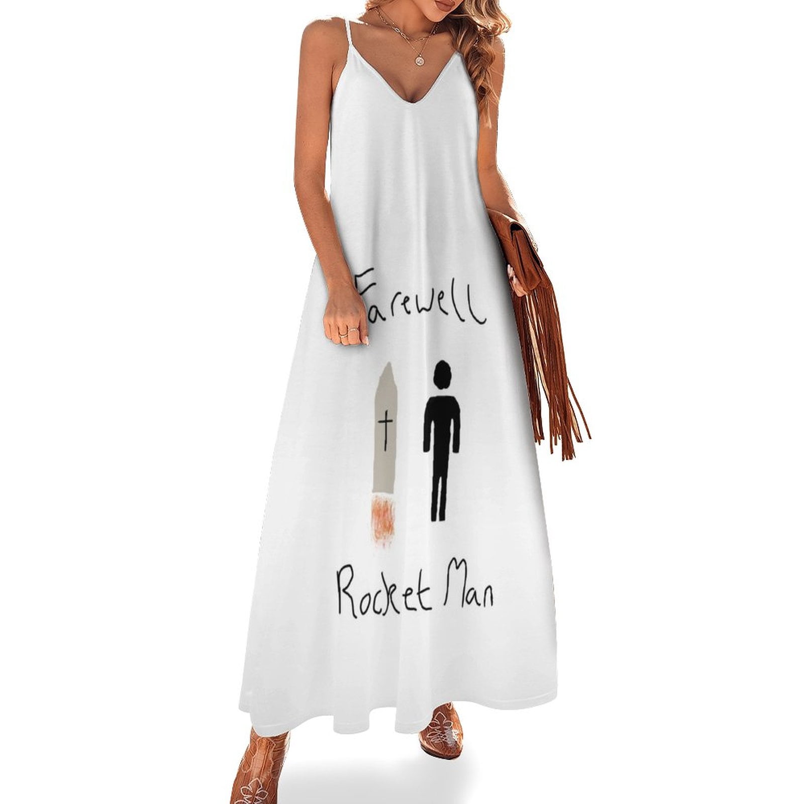 Farewell Rocket Man Sleeveless Dress african dresses for woman clothes ...