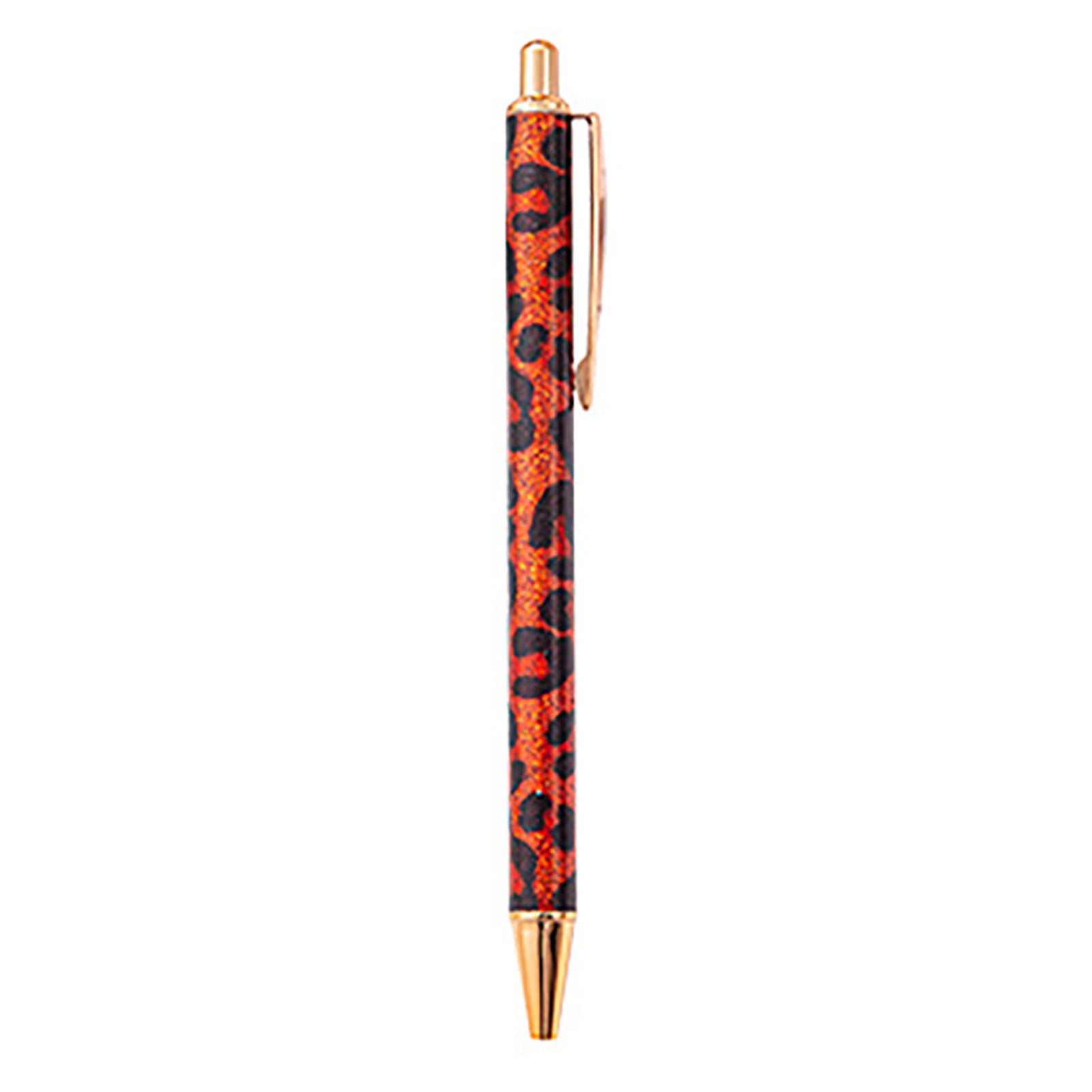 Farfi 1.0mm Ballpoint Pen Fluent Write Leopard Print Metal Student Exam ...