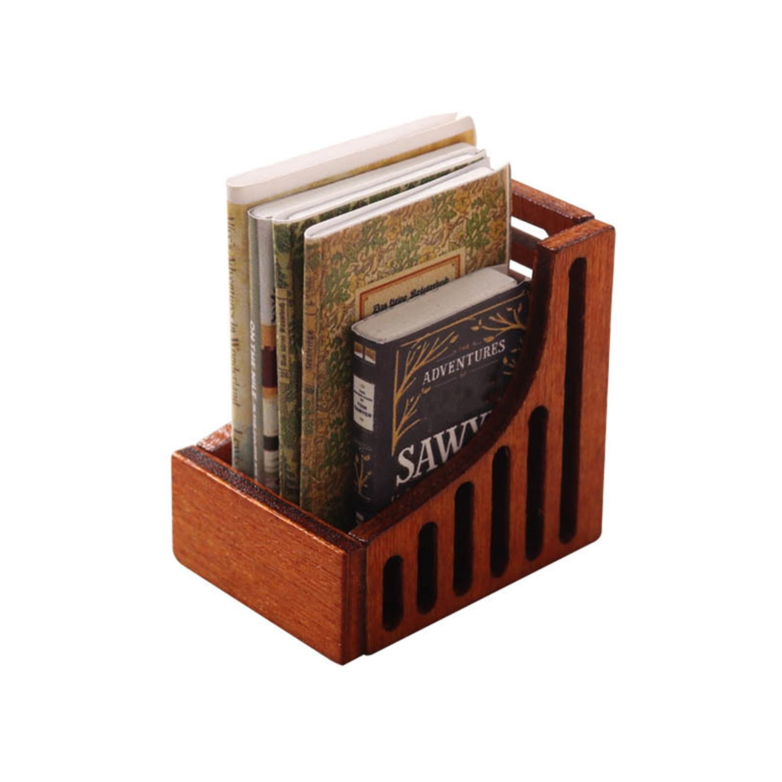 Farfi 1/12 Dollhouse Bookshelf Realistic Looking Delicate Details High ...