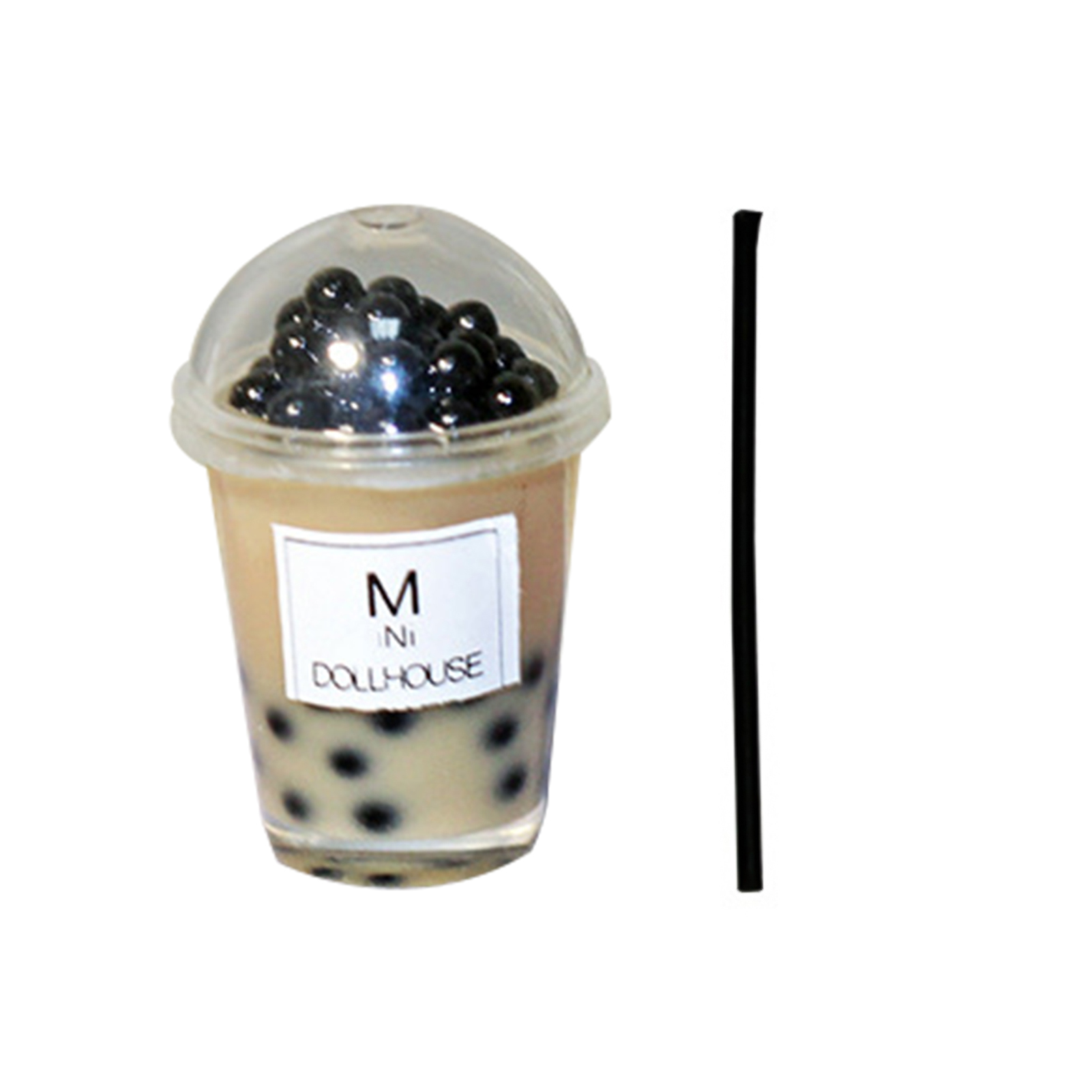 Farfi 1/12 Dollhouse Miniature Food Mini Latte Bubble Milk Tea Model ...