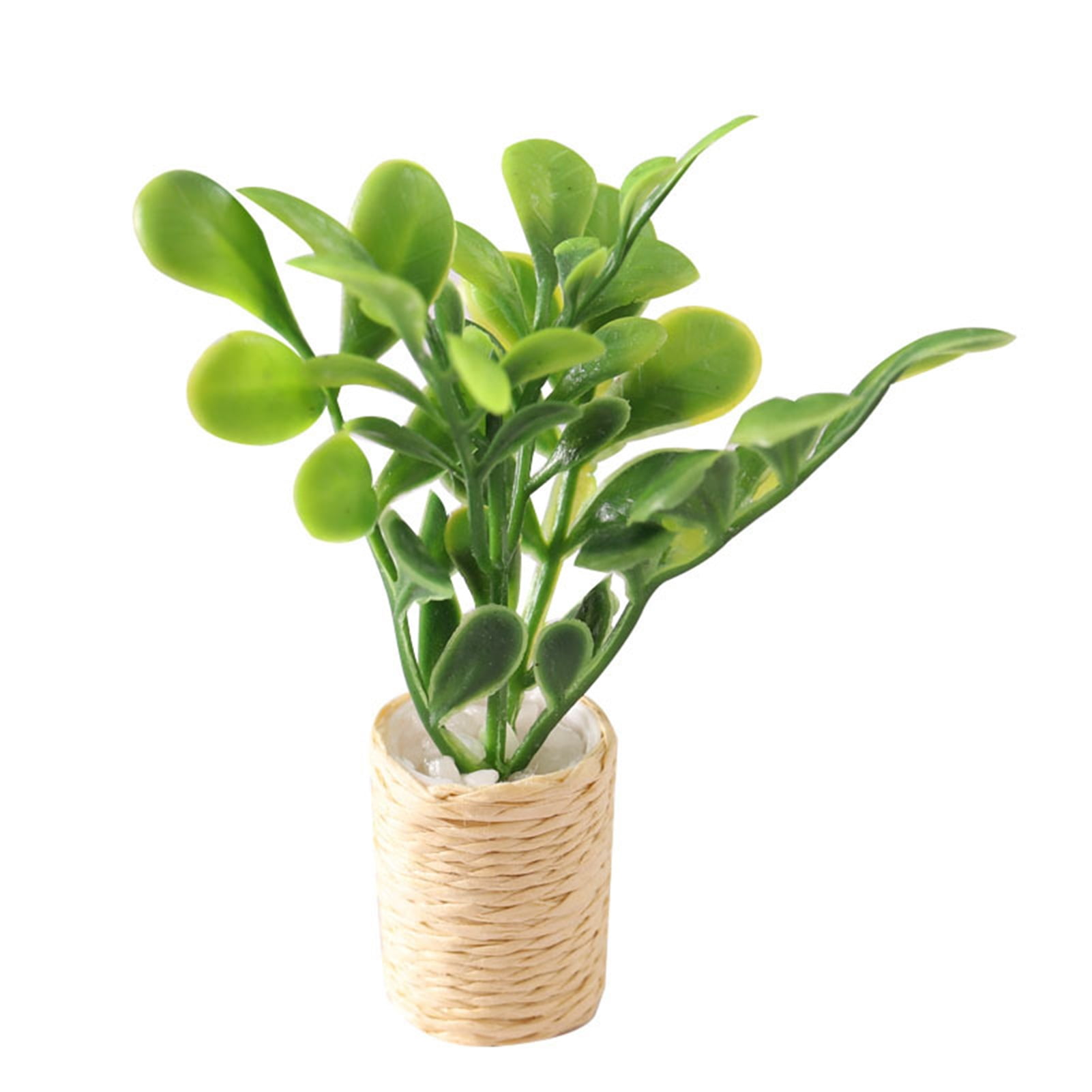 Farfi 1:12 Miniature Potted Plant Small Realistic Fine Workmanship DIY ...