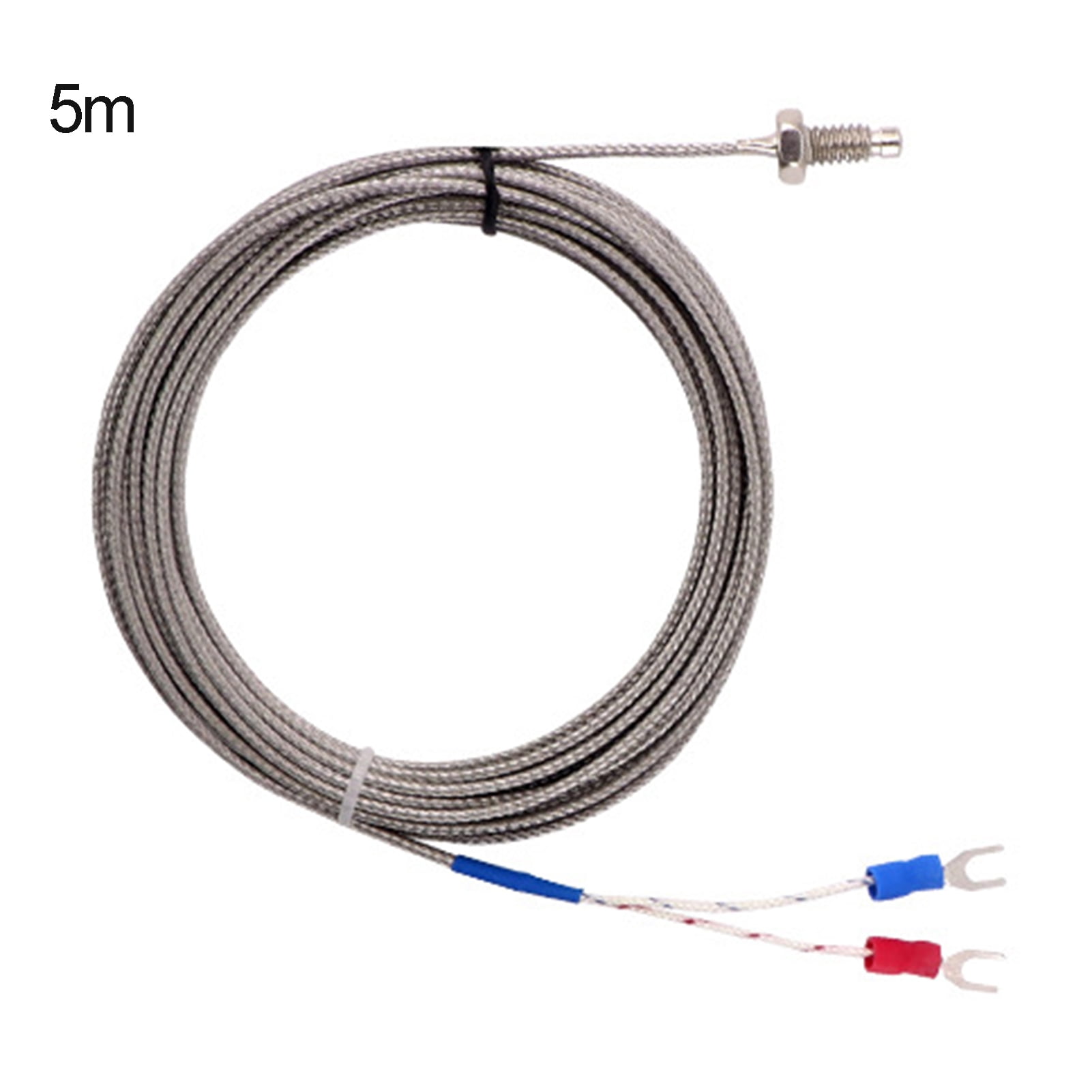 Farfi 1/2/4/5m K Type Thermocouple Probe Imperial M6 Screw Temperature ...