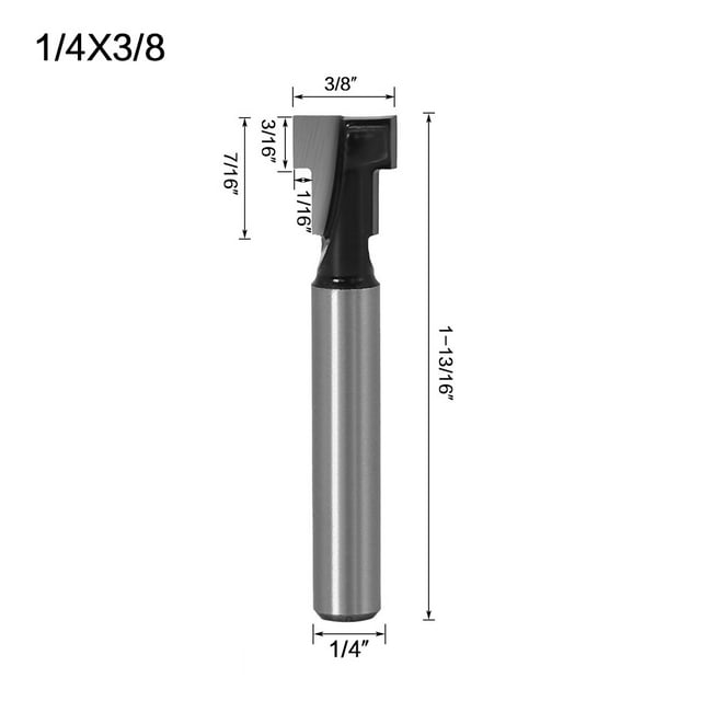 Farfi 1/3Pcs 5/16 3/8 1/2 T-Slot Keyhole Cutter Router Bit Woodworking ...