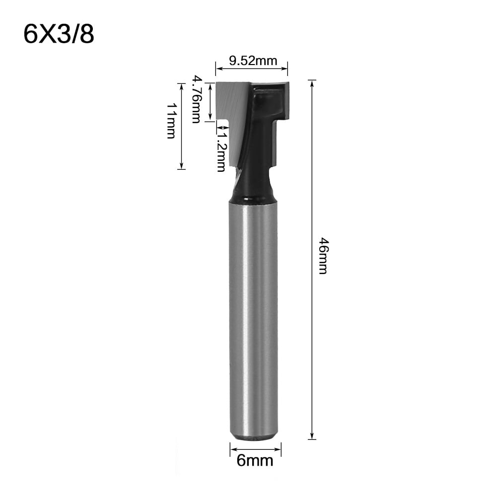 Farfi 1/3Pcs 5/16 3/8 1/2 T-Slot Keyhole Cutter Router Bit Woodworking ...