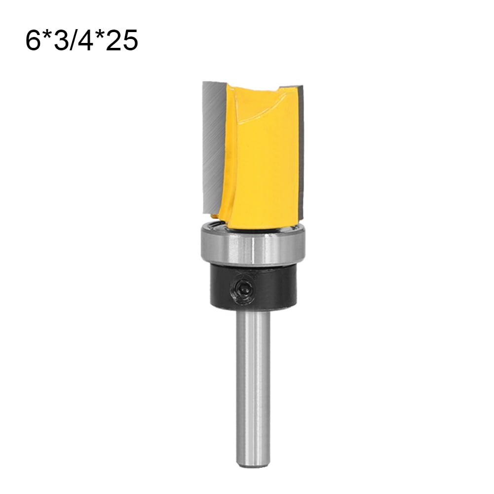 Farfi 1/4inch/6mm Shank Template Flush Trim Hinge Mortising Router Bit ...