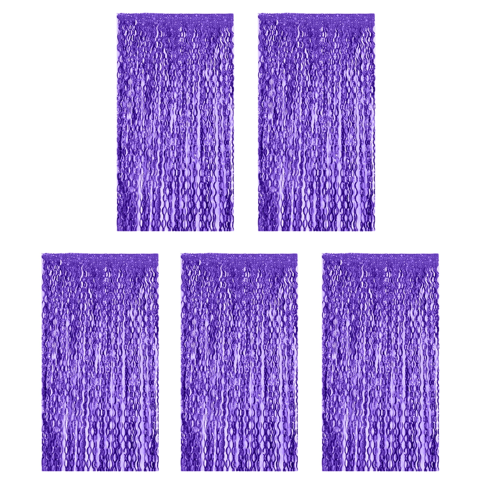 Farfi 1/5 Packs 1x2m Fringe Rain Curtain Streamers Backdrop Tinsel Foil ...