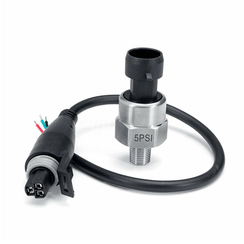 Farfi 1/8NPT 5V Stainless Steel 5-200Psi Oil Fuel Pressure Transducer ...