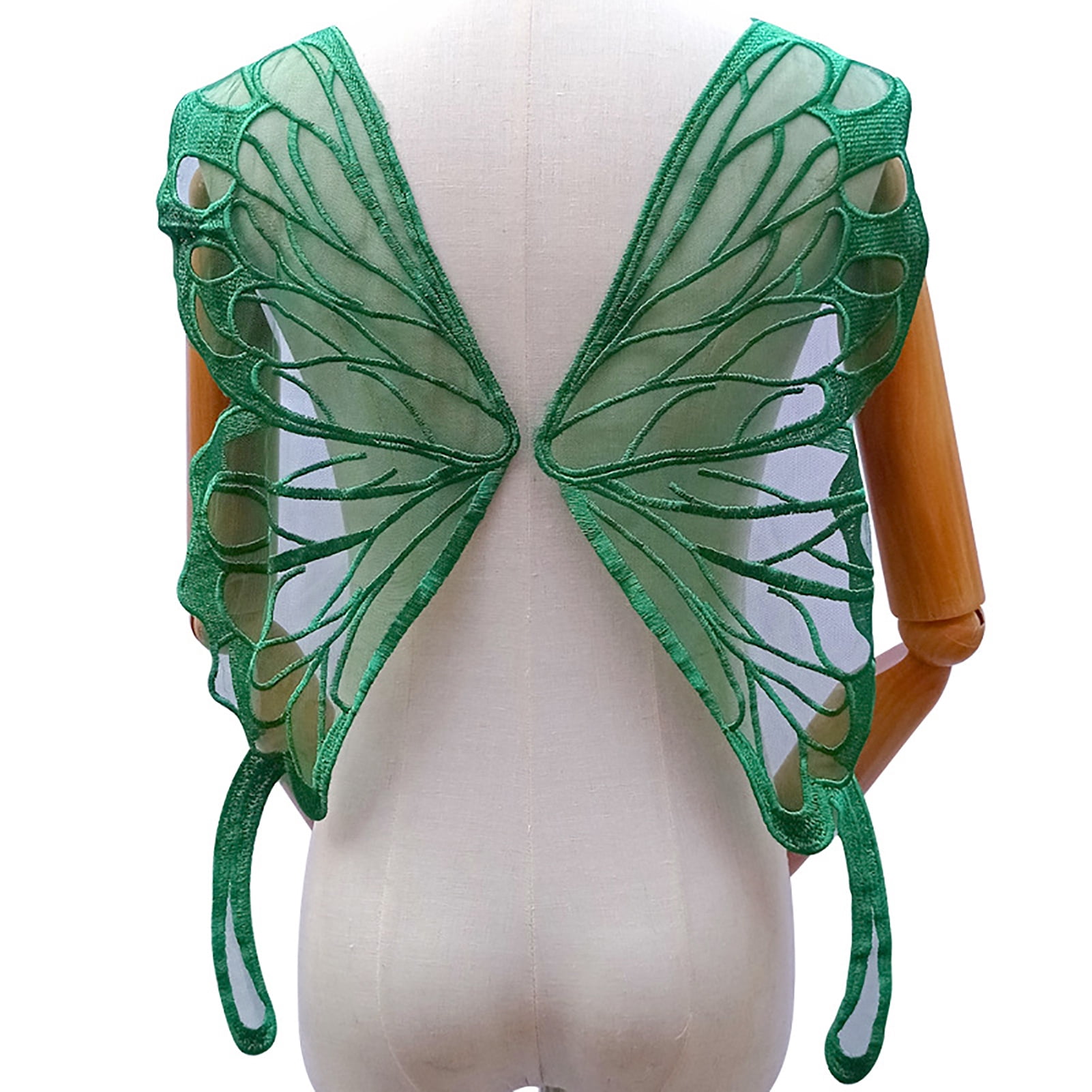 Farfi 1 Pair Lace Neckline Collars Soft Fabric Butterfly Wing Design ...