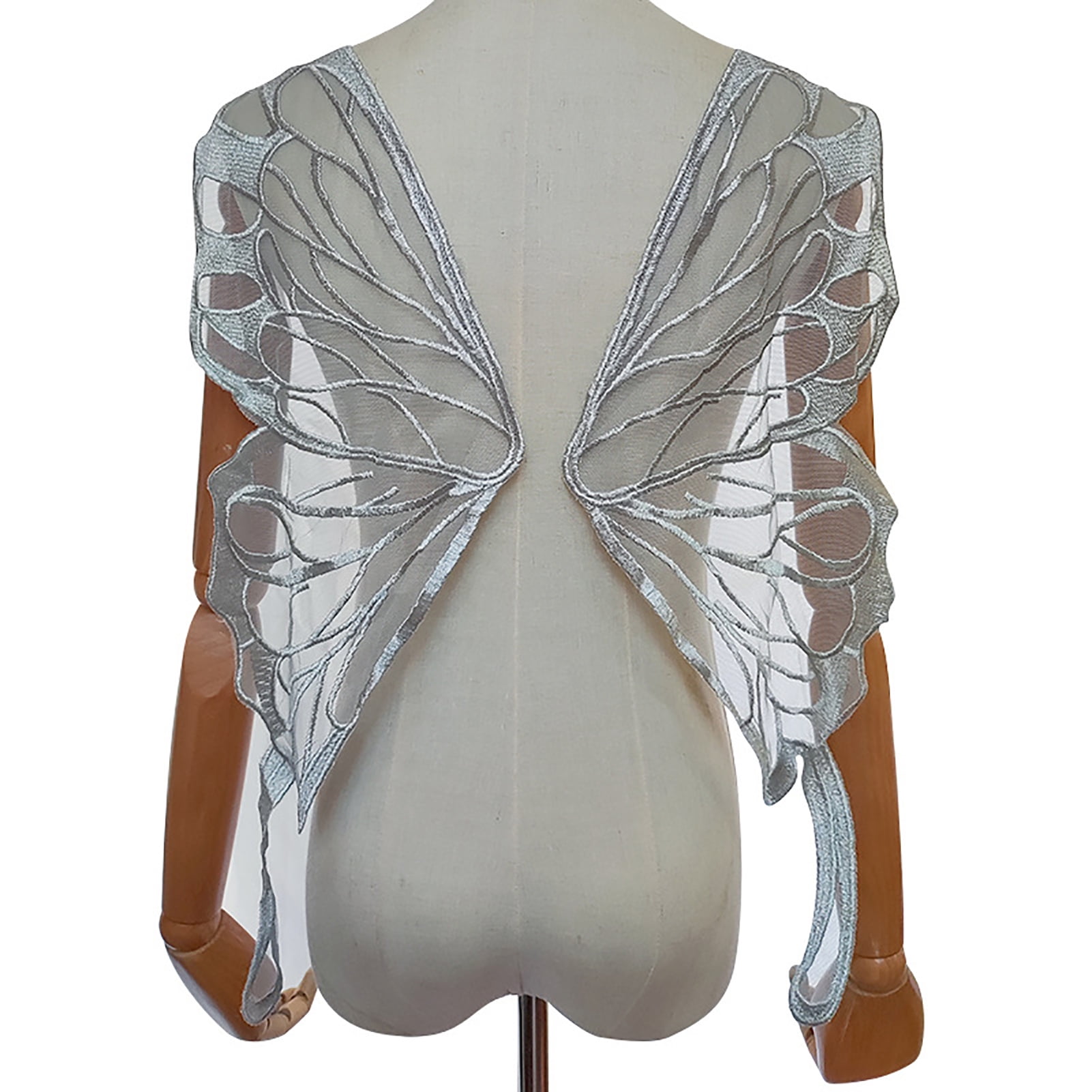 Farfi 1 Pair Lace Neckline Collars Soft Fabric Butterfly Wing Design ...