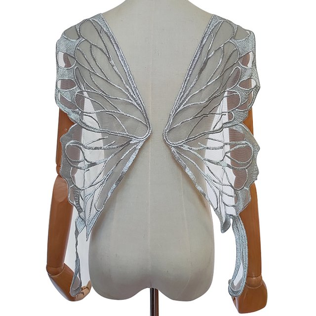 Farfi 1 Pair Lace Neckline Collars Soft Fabric Butterfly Wing Design ...