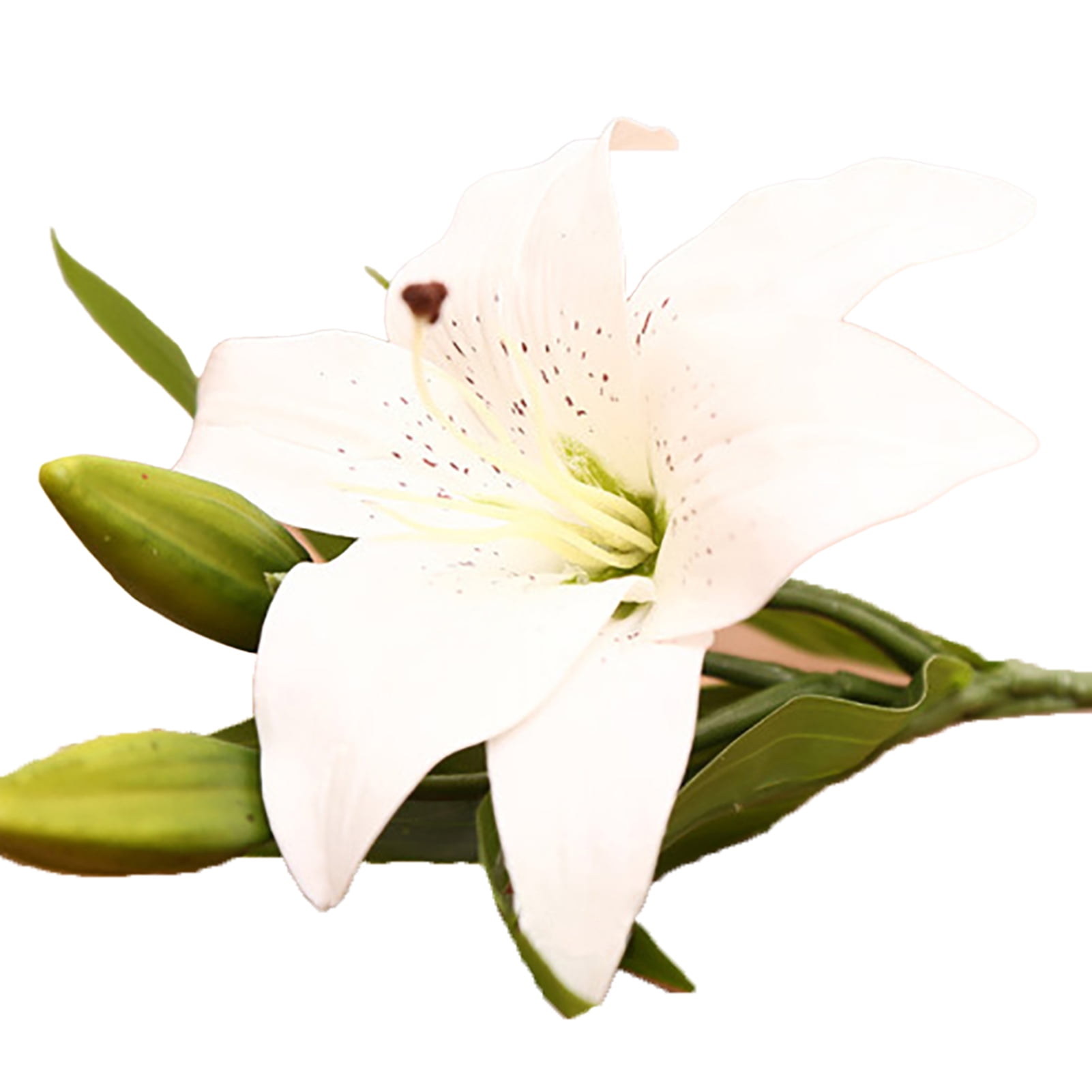 Farfi 1 Pc 3 Heads Sweet Artificial Flower Fake Lily Floral Home ...