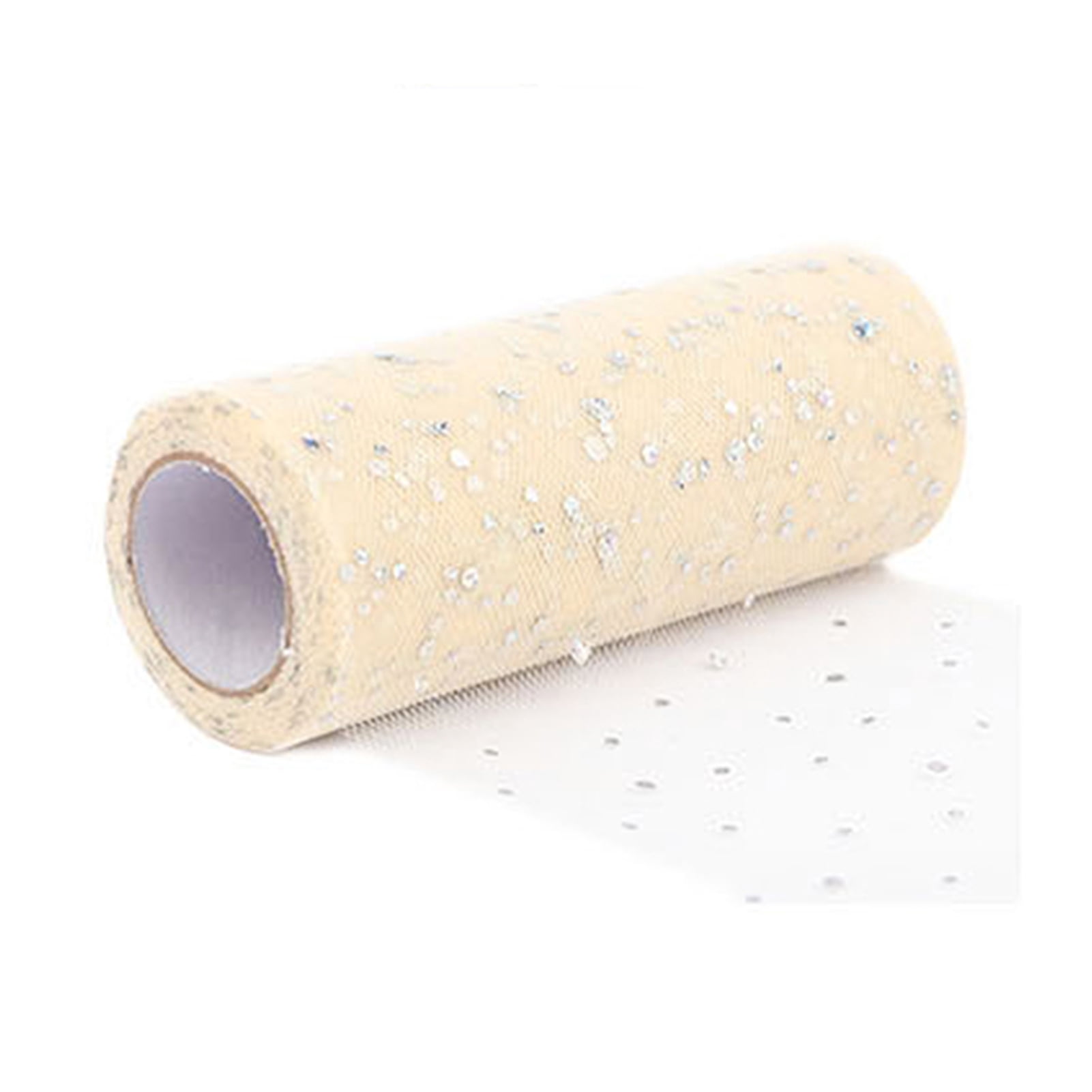 Farfi 1 Roll Glitter Trimming Tulle Roll No Odor Net Yarn Wreath ...