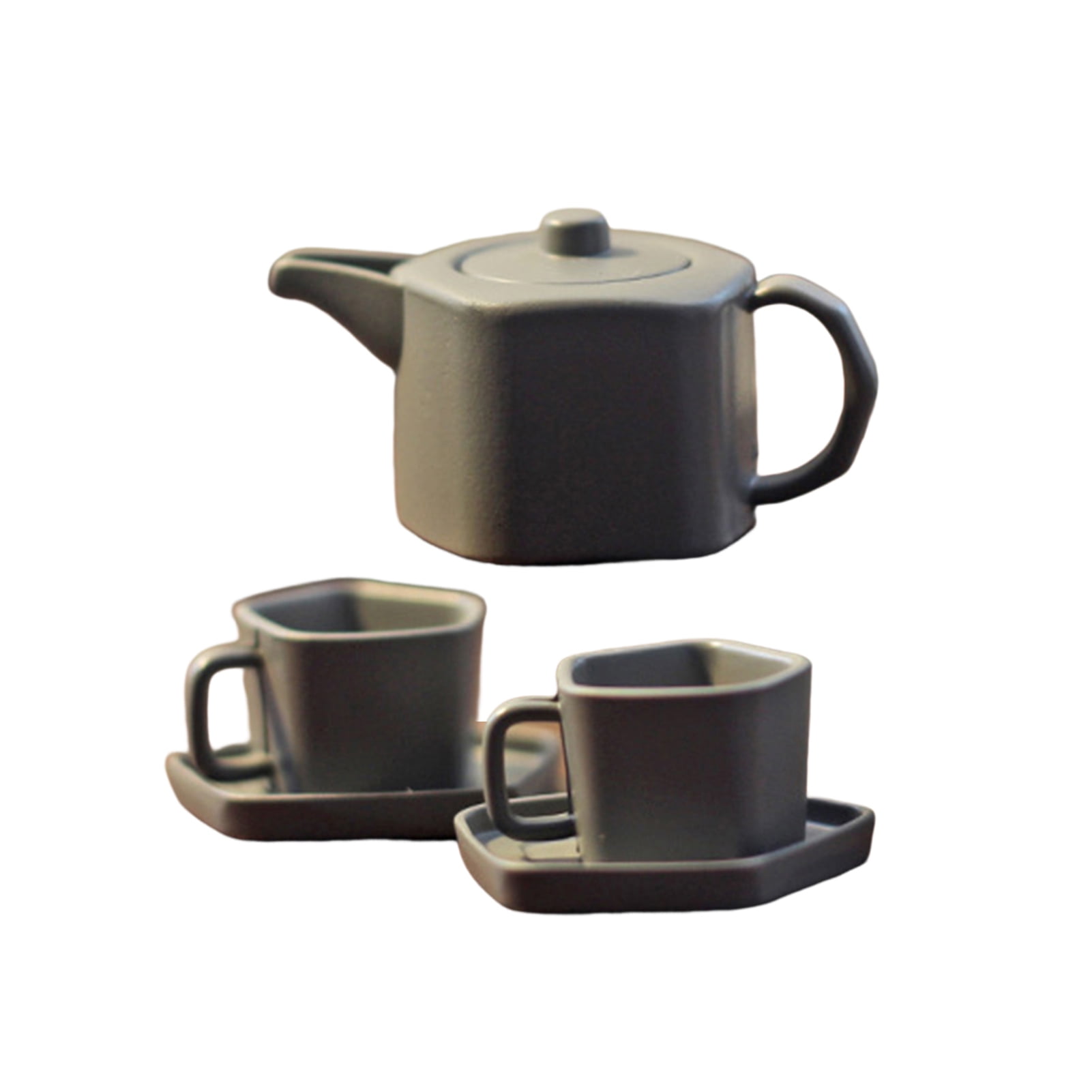 Farfi 1 Set 1:12/1:6 Dollhouse Tea Ware Smooth Surface Decorative Alloy ...