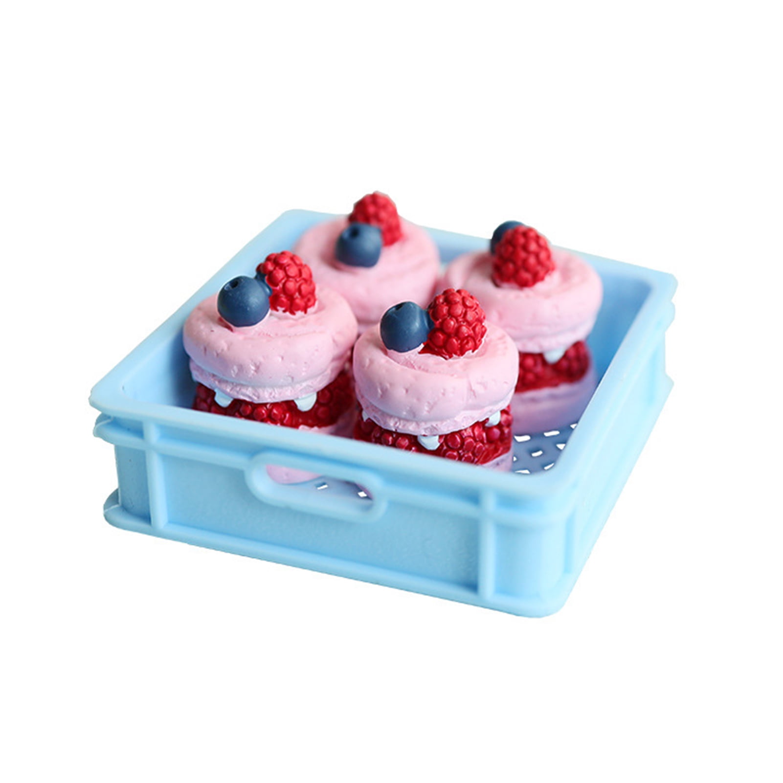 Farfi 1 Set Dollhouse Food Realistic Looking 1:8/1:12 Miniature Cake ...