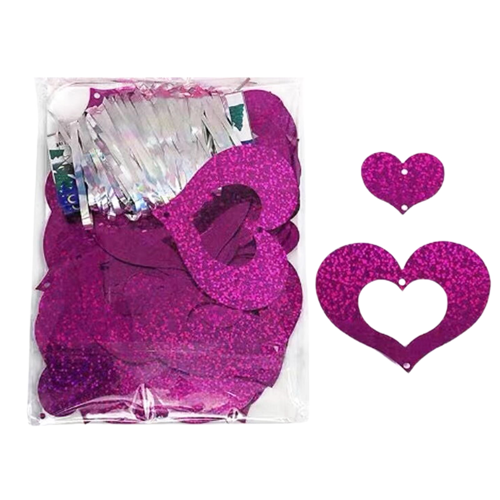 Farfi 1 Set Nice-looking Balloon Glitter Pendant Easy Use Plastic Heart ...