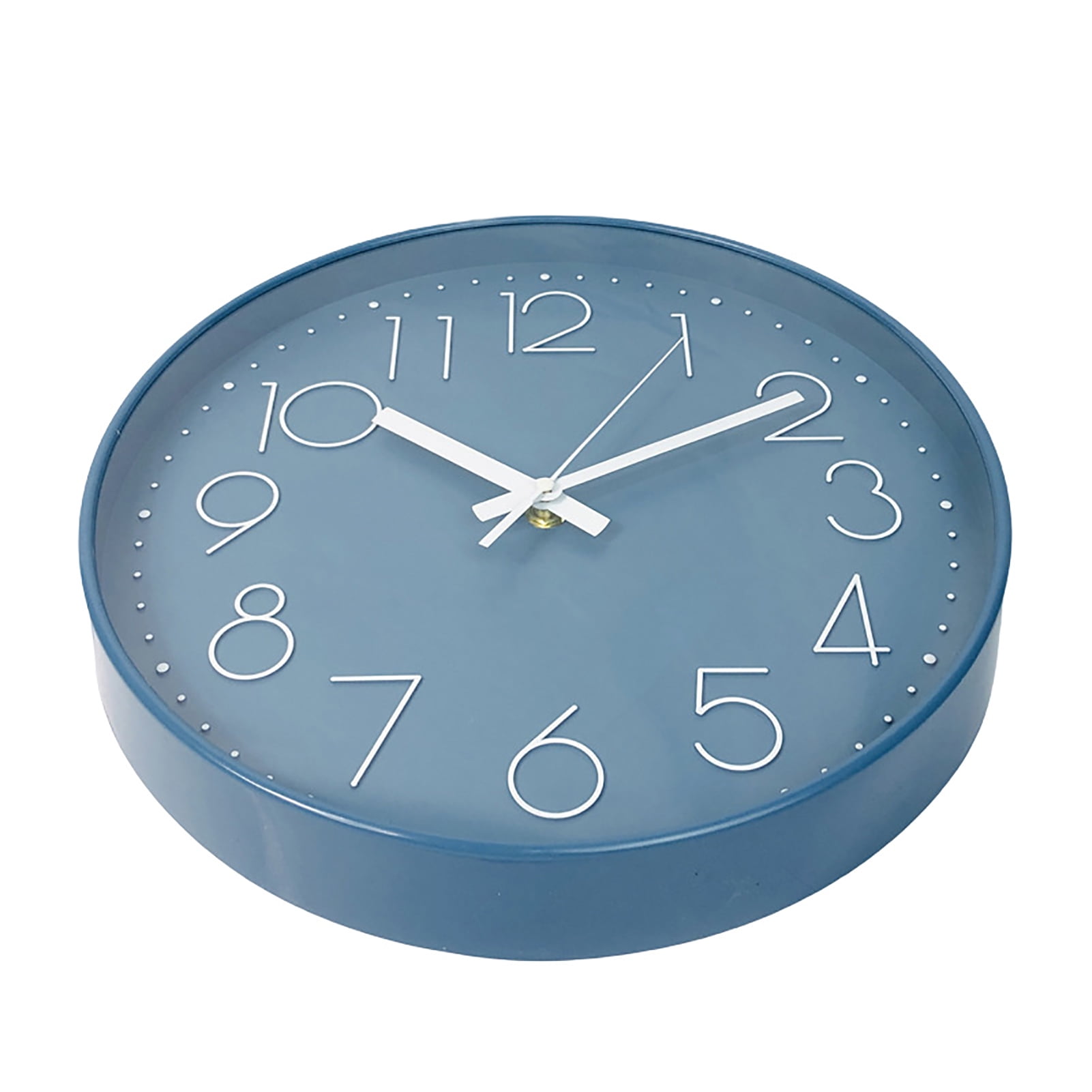 Farfi 10 Inch Wall Clock Round Hanging Noiseless 3D Number Precise Anti ...