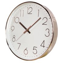 Infinity Instruments Vogue Round Gray & Rose Gold 12-inch Analog Wall Clock - Walmart.com