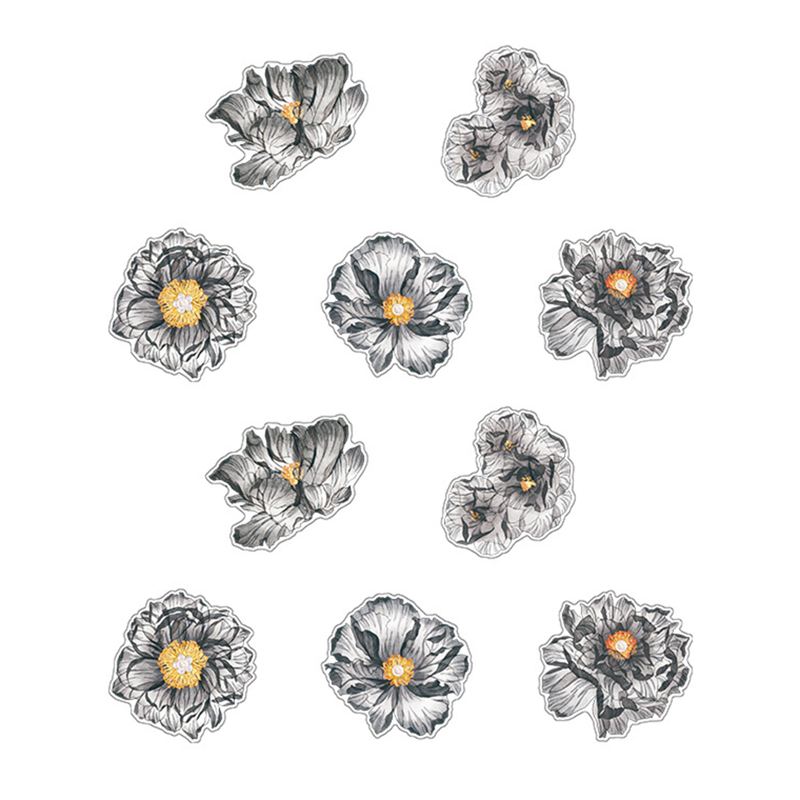 Farfi 10 Pcs Graffiti Stickers Different Flowers Laptop Stickers Label ...