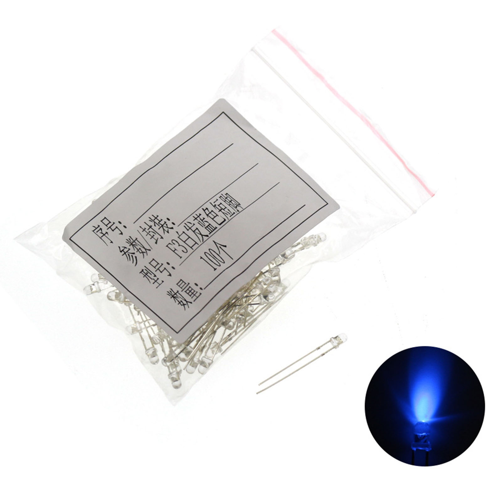 Farfi 100Pcs 3MM Light Emitting Diode Bright Light Good Stability LED ...