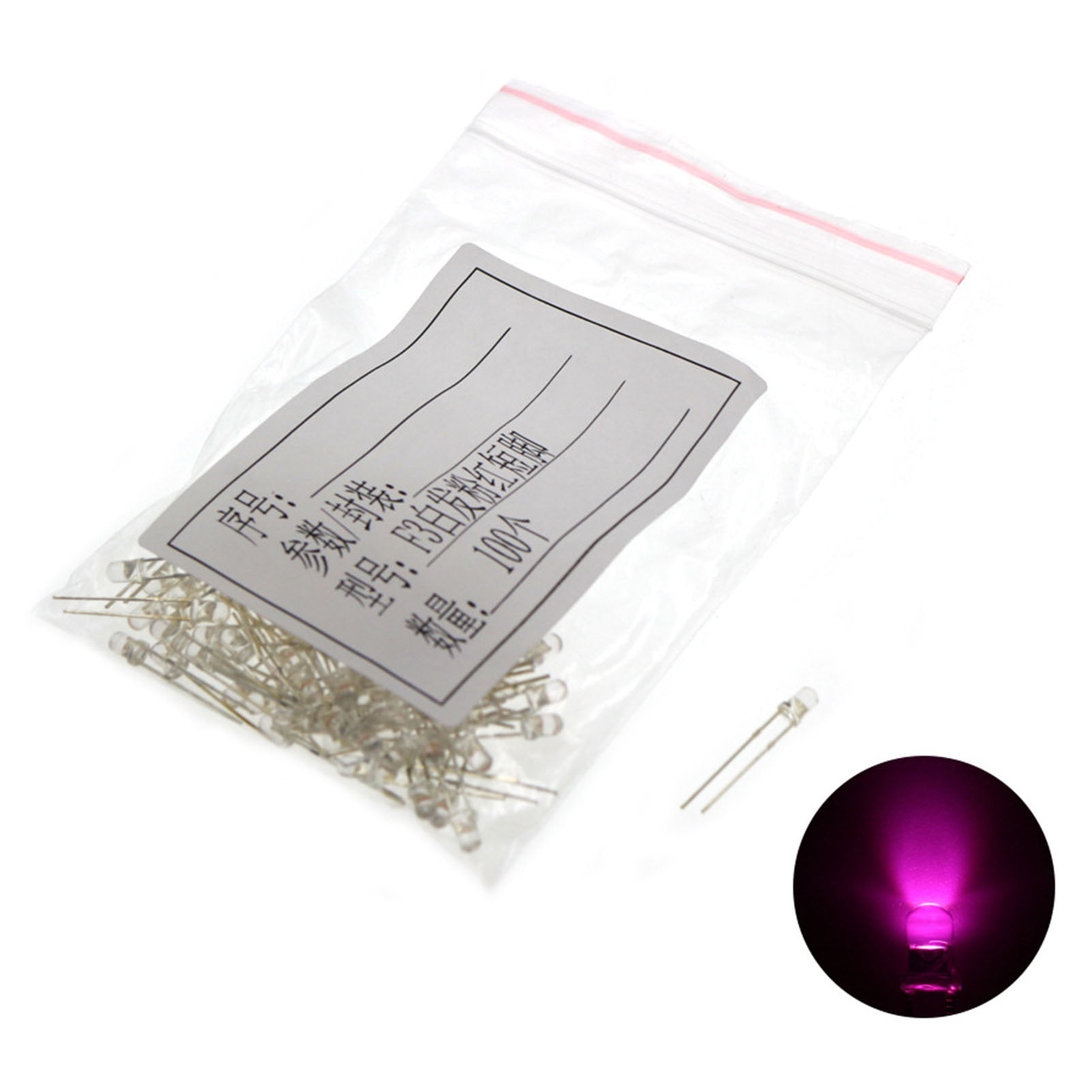 Farfi 100Pcs 3MM Light Emitting Diode Bright Light Good Stability LED ...