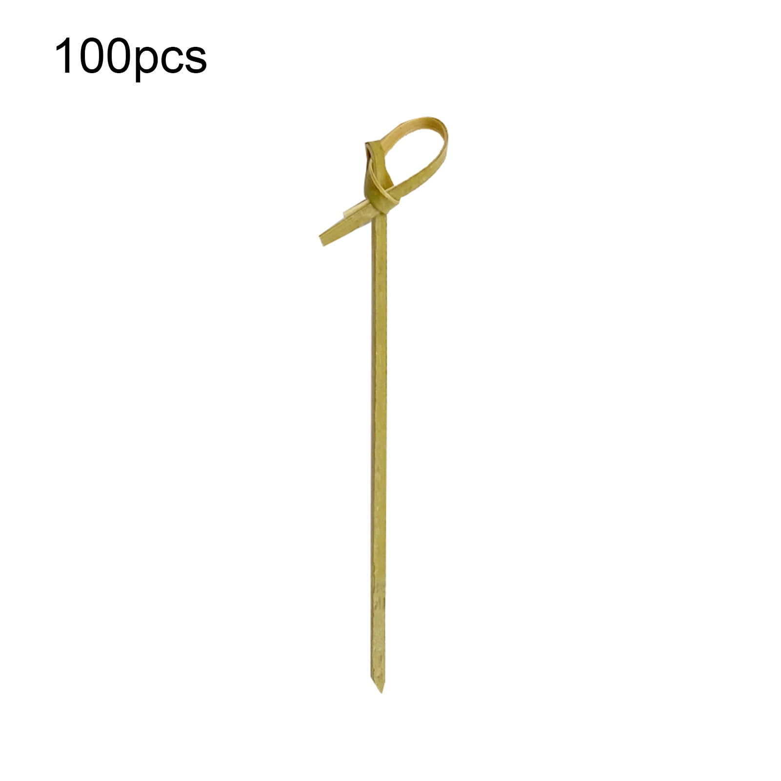 Farfi 100Pcs/Bag Cocktail Picks Disposable No Burr Bamboo Olive Dessert ...