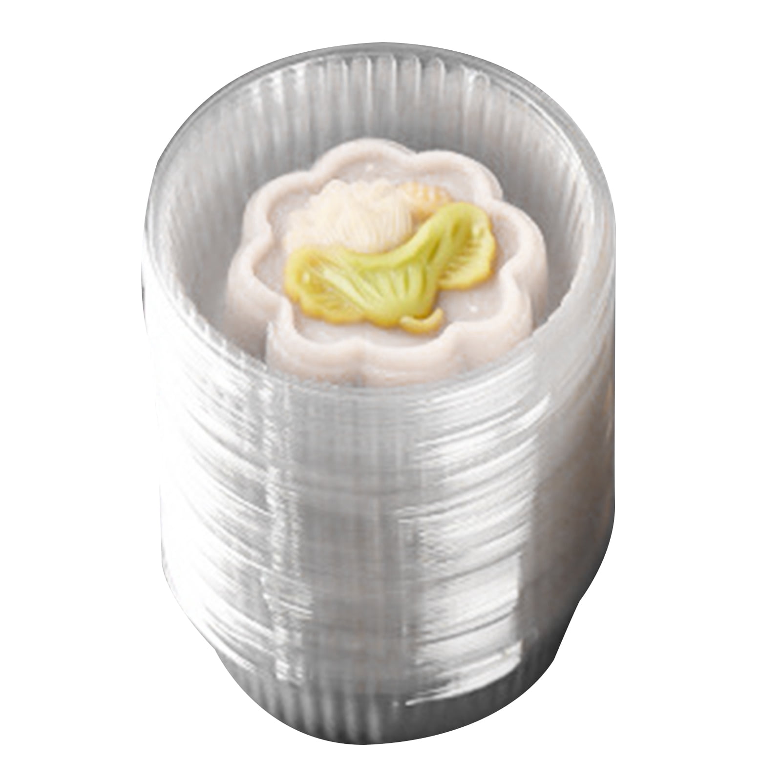 Farfi 100Pcs Round Thick BPA Free Moon Cake Trays Stackable Space ...