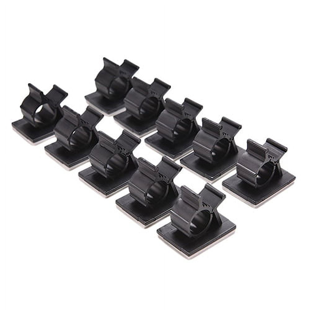 Farfi 10Pcs Adhesive Backed Nylon Adjustable Cable Clips 16mm Wire ...